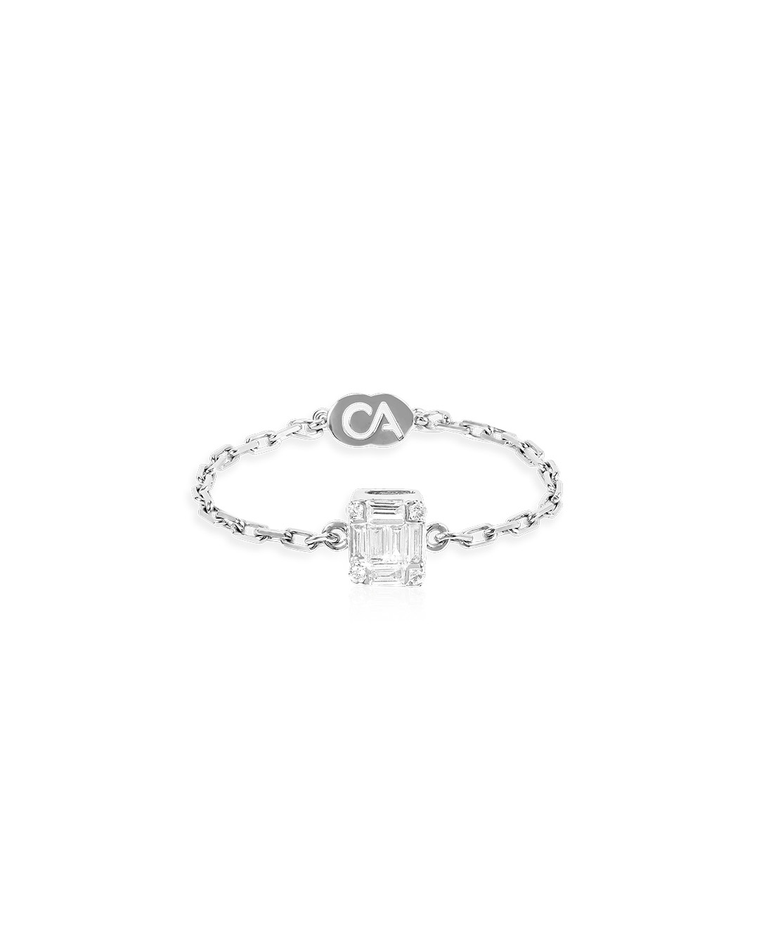 Alexia Classic Baguette Chain Ring Dubai UAE - Carla Atala